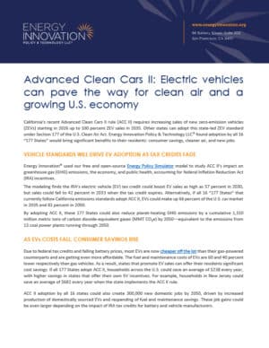 Nationwide Impacts Of California’s Advanced Clean Cars II Rule • Energy ...